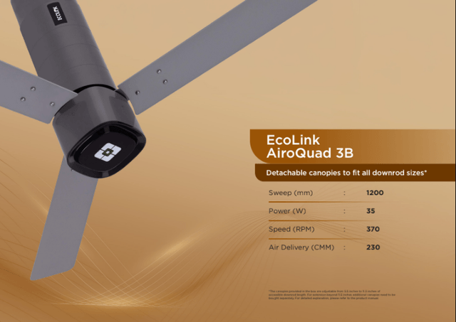 BLDC Ceiling Fans - Energy Efficient Premium Fans | EcoLink