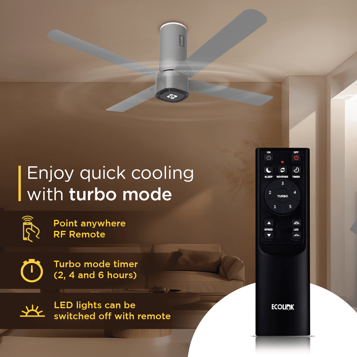 BLDC Ceiling Fans - Energy Efficient Premium Fans | EcoLink